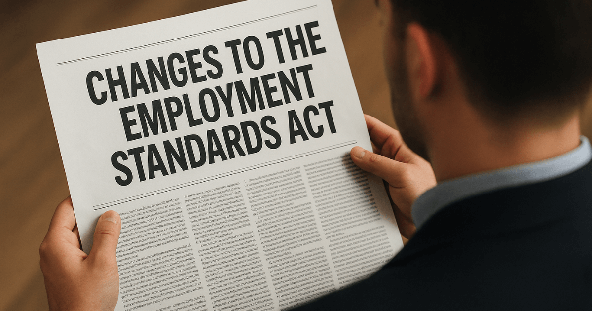 Changes to the Employment Standards Act Coming into Force on January 1 ...